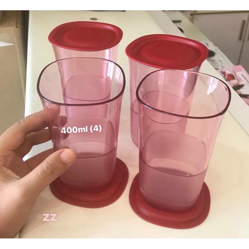 Tupperware Elegant Mug Glass 290ml Red Eleganzia Sheerly Short Glass 290ml Alegra glass 350ml ...