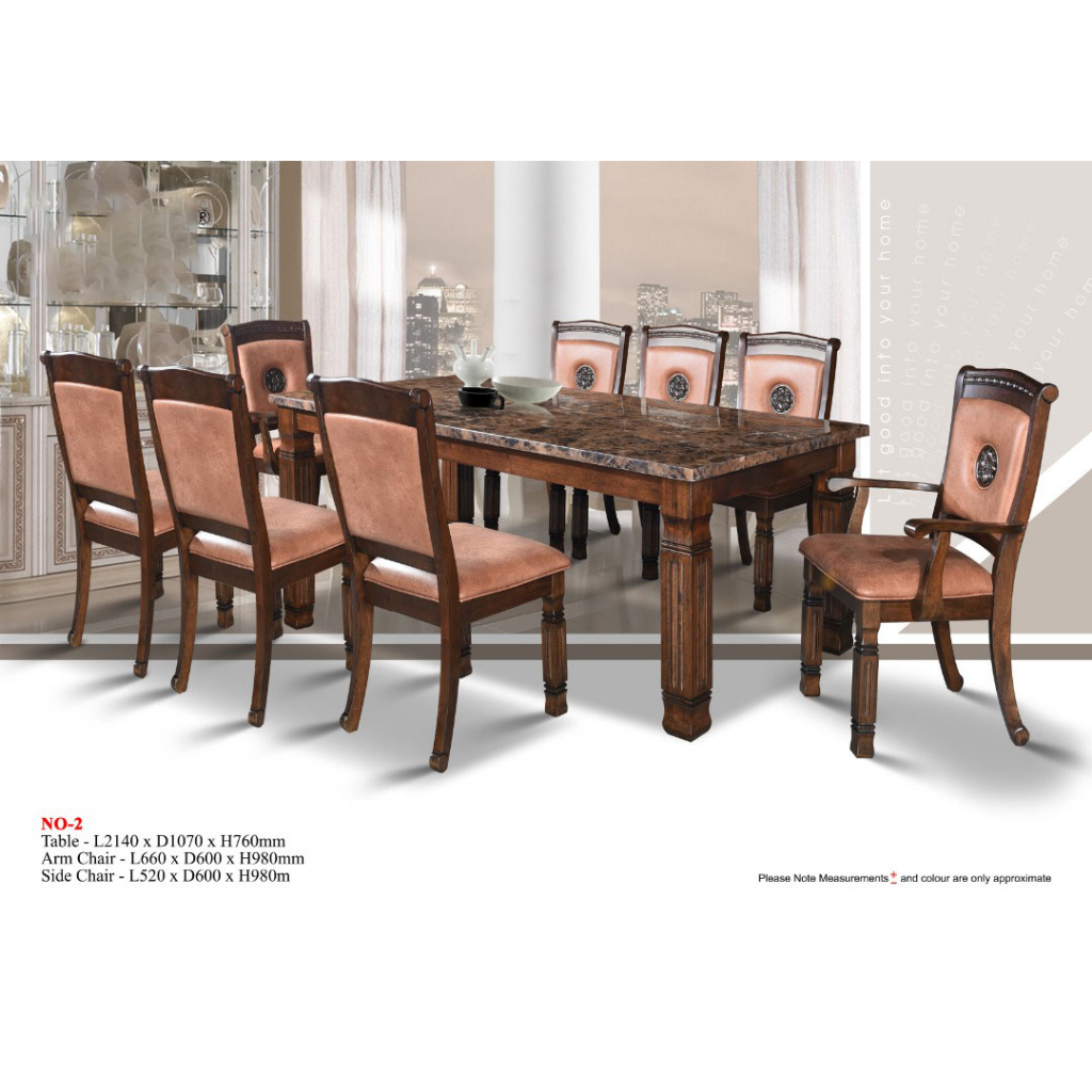 1+8 Seater Imported Romania Marble Dining Set Kayu With Italy design ...