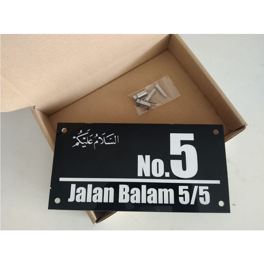 Signage Rumah Plate Alamat Rumah Modern House Number | Shopee Malaysia