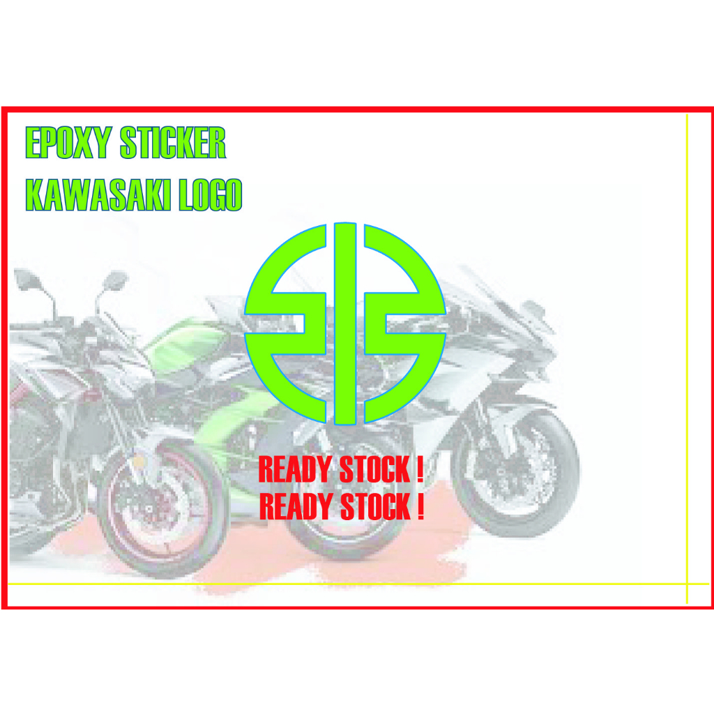 Kawasaki Logo Epoxy Sticker Motor Stiker NINJA H2R VERSYS Z W | Shopee ...