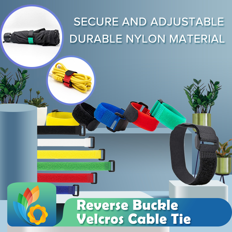 Versatile Nylon Reverse Buckle Velcro Cable Ties and Fastening Straps ...