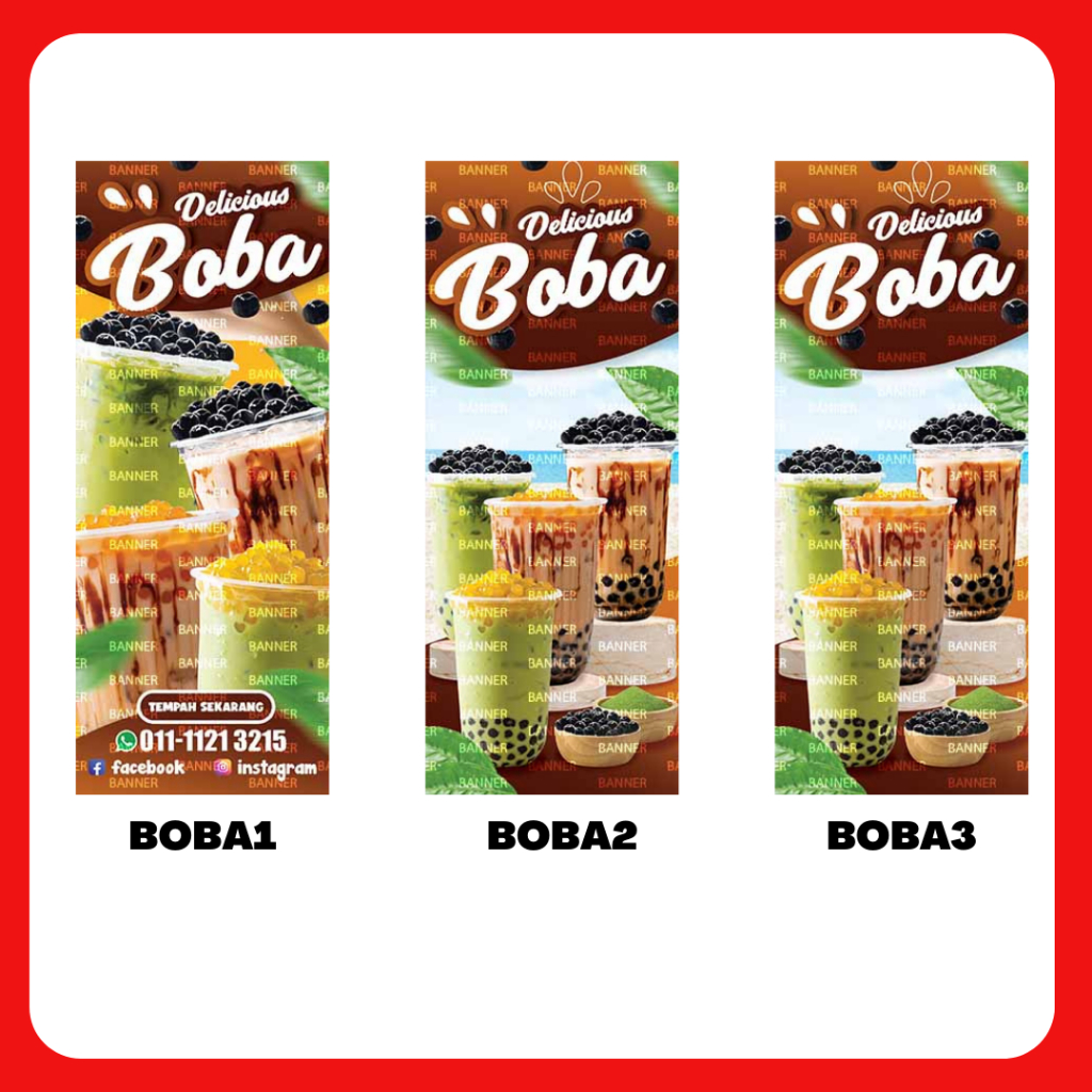 Bunting Air Boba Ais Coklat Milk Tea Kopi Coffee | Shopee Malaysia
