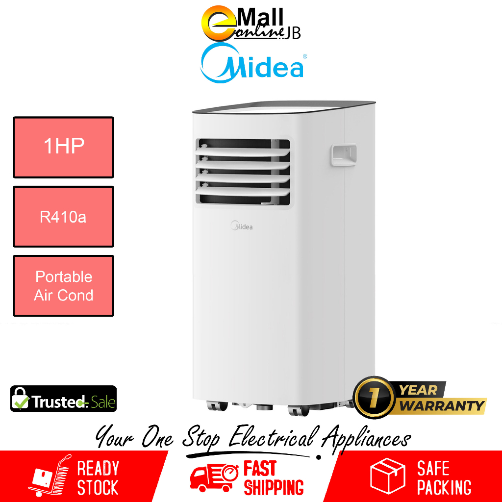 Midea 1.0hp Portable Air Cond MPO-10CRN1 Air Conditioner ( R410a ...