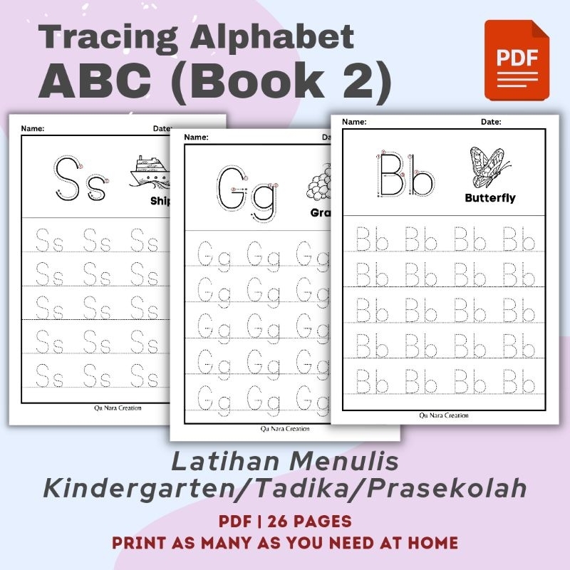 [PDF] Tracing Alphabet ABC (Book 2) - Practice Writing Children ...