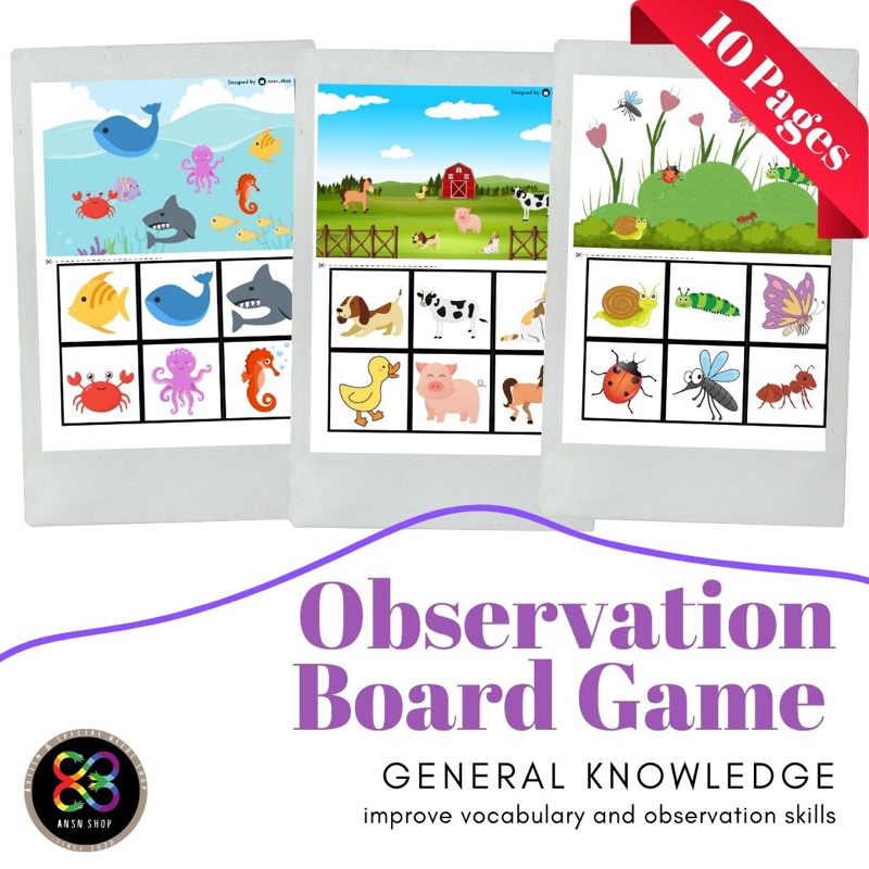 Observation Board Game (SOFT COPY) Speech Therapy / Observation ...