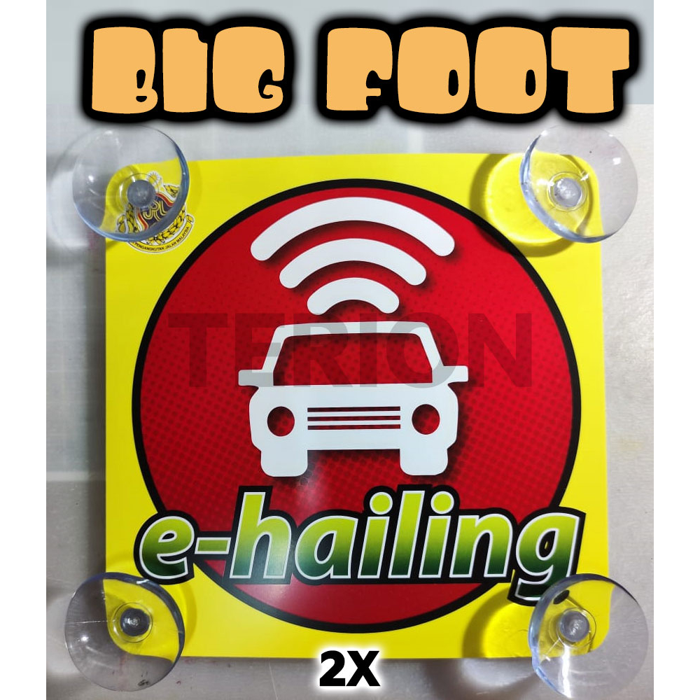 2 Keping Tanda Ehailing PVC Fleksibel Mudah Tanggal jenis Velcro ...