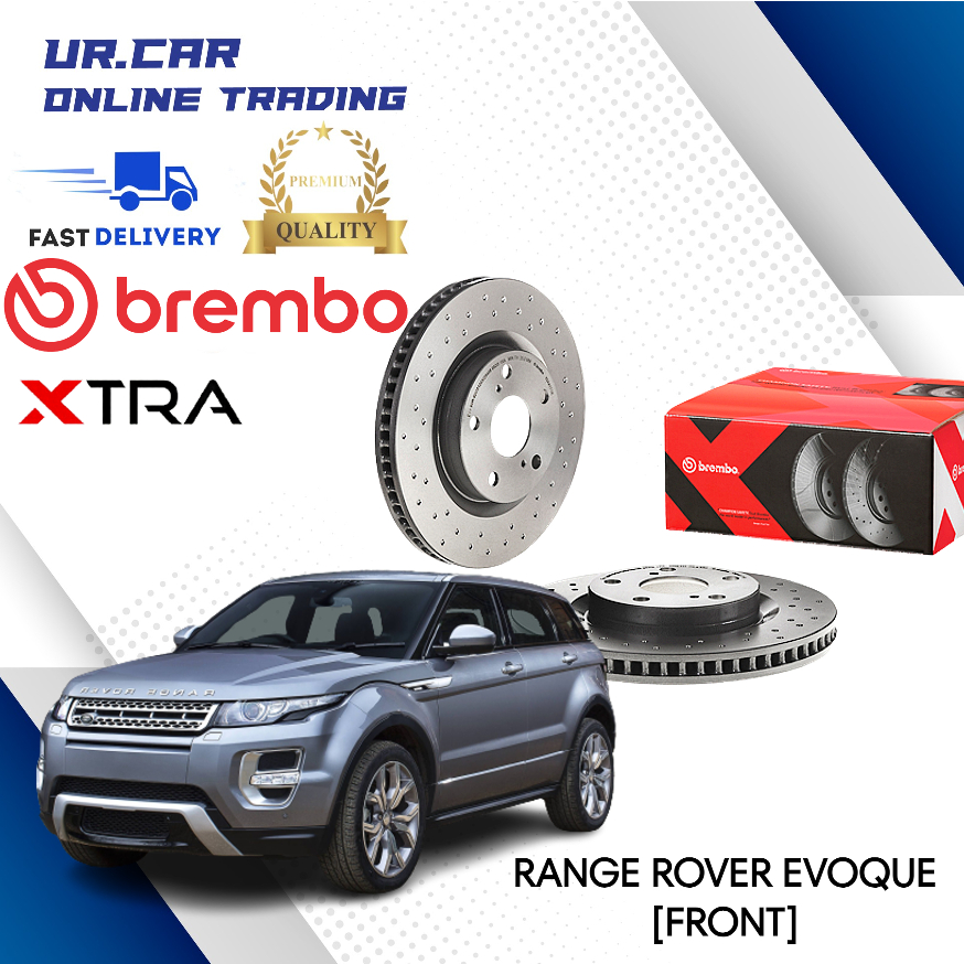 BREMBO XTRA RANGE ROVER DISC BRAKE ROTOR EVOQUE FRONT (DEPAN) 100% ...