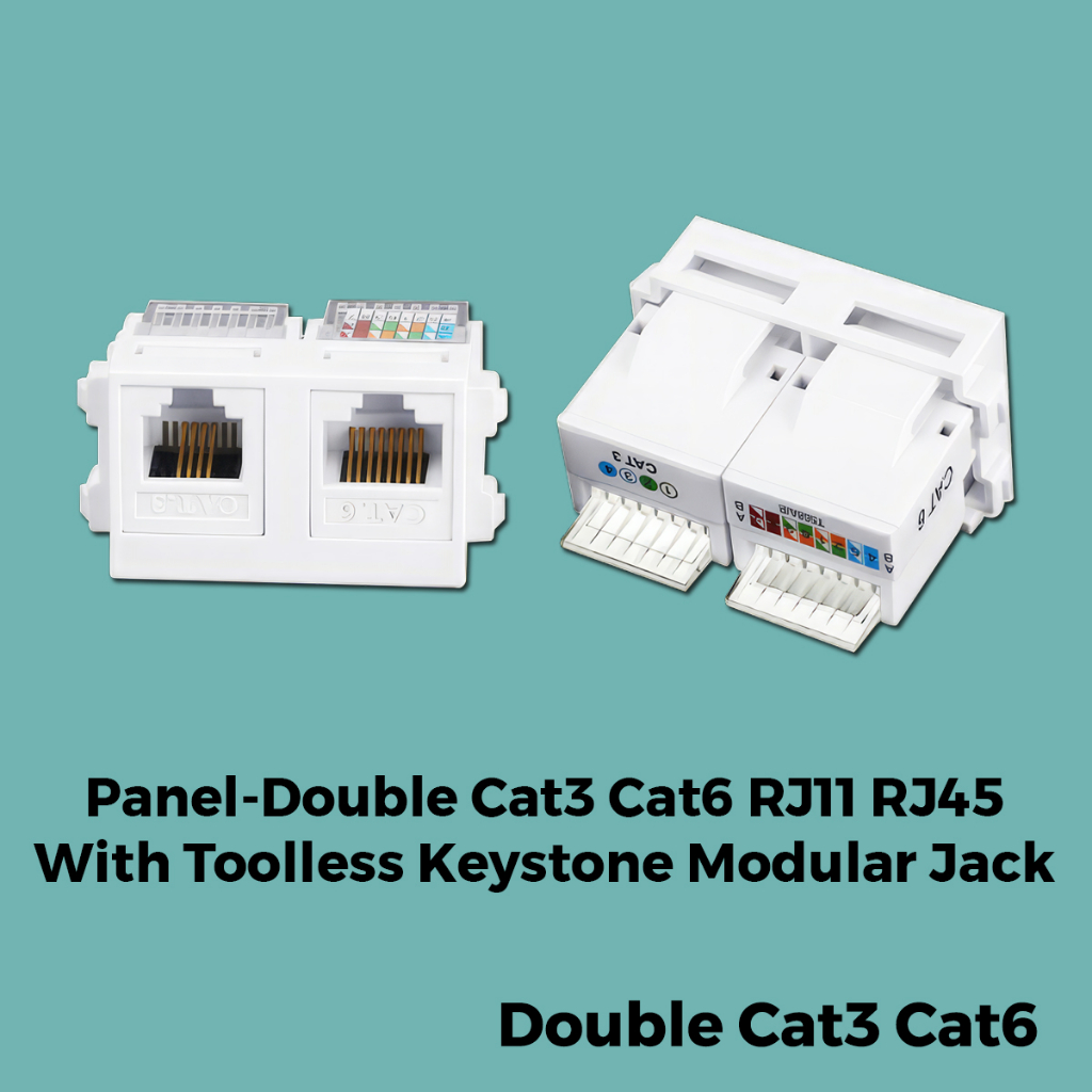 Cat3 Cat5E Cat6 RJ11 RJ45 With Toolless Keystone Modular Jack | Shopee ...
