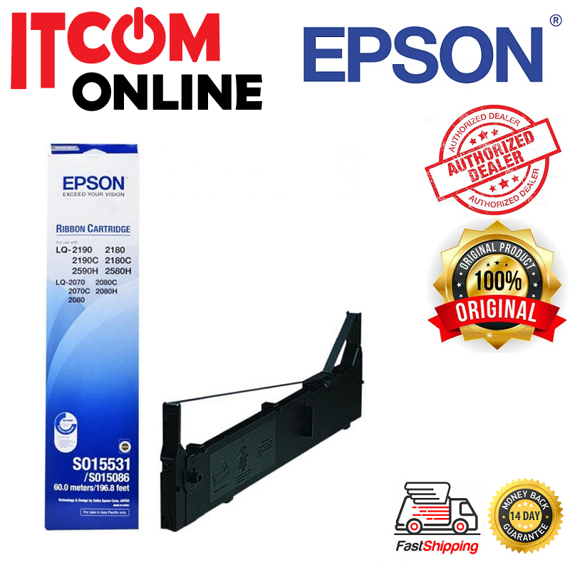 GENUINE EPSON INK RIBBON FOR LQ-2190 (S015531) | Shopee Malaysia