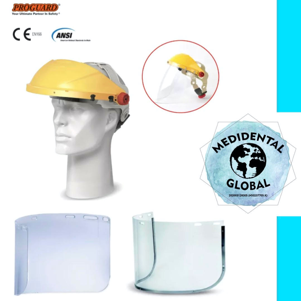 [READY STOCKS / ORIGINAL] PROGUARD Medical/Industrial Face Shield VH4-CE Browguard Holder And ...
