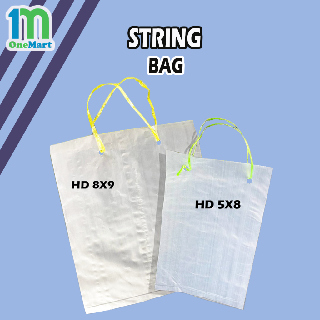 Plastic Bag Tali Bag With String HDPE Bag Plastik Bag Air Ikat Tepi ...
