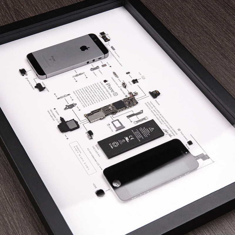 iPhone 5S Frame Template,iPhone Teardown Template,Framed iPhone,iPhone ...
