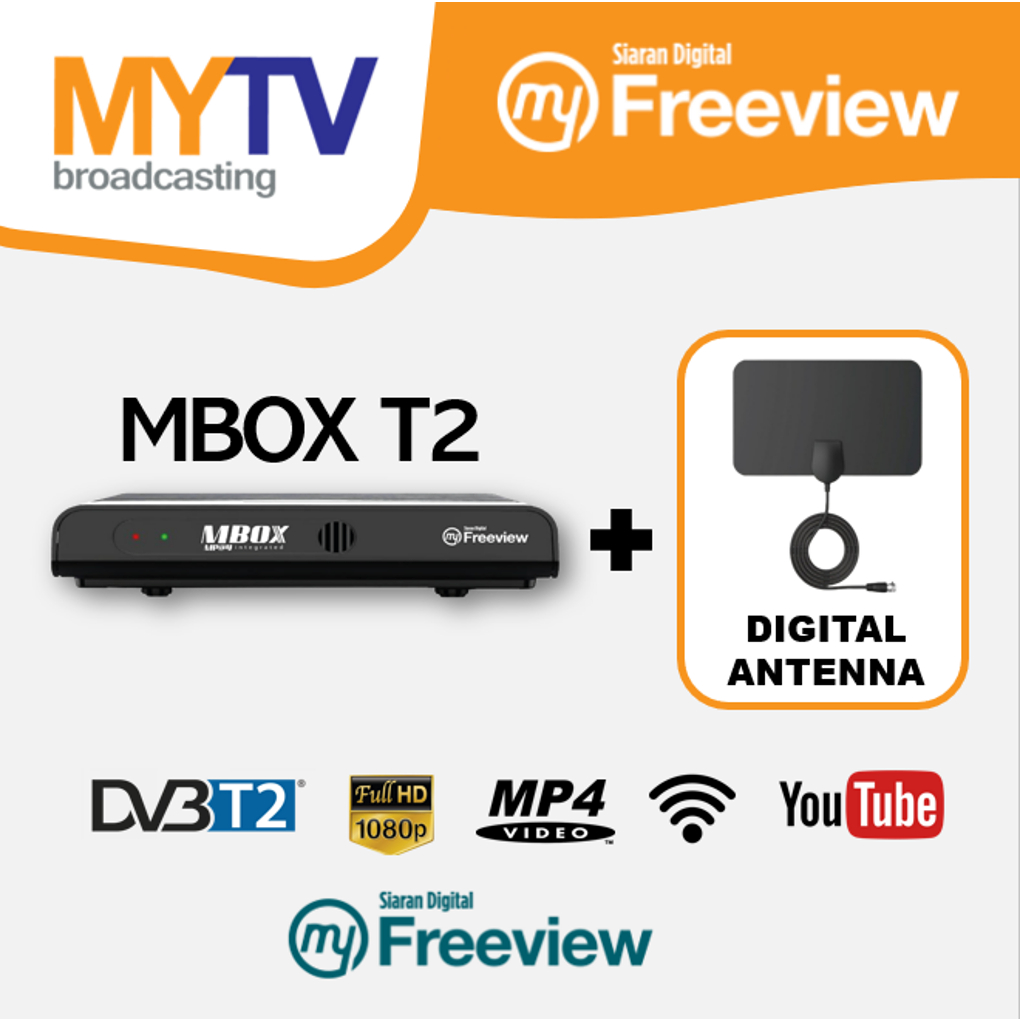 MBOX Decoder + Digital Antenna Original | MyTV Broadcasting MyFreeView ...