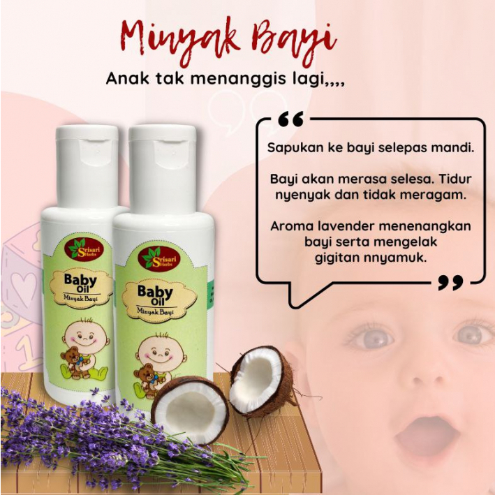 Baby Oil Minyak Bayi - Srisari Herbs | Shopee Malaysia