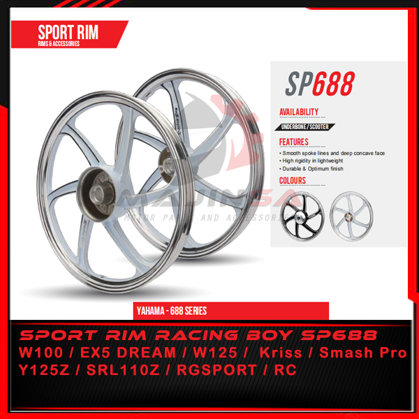SPORT RIM SP688 RACING BOY 100% ORIGINAL HONDA W100 EX5 DREAM W125 ...