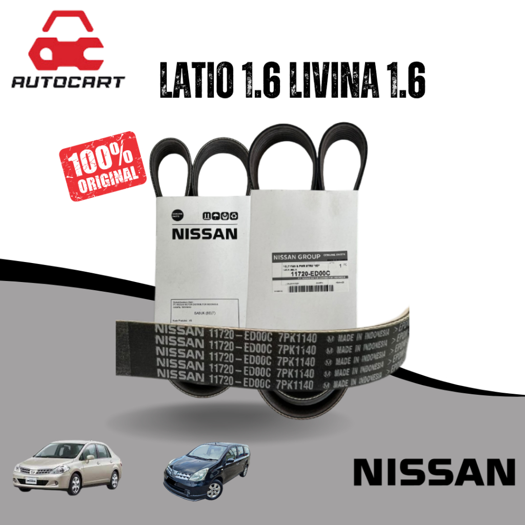 NISSAN GENUINE FAN BELT 7PK1140 FOR LIVINA 1.6 LATIO 1.6 NV200 | Shopee ...