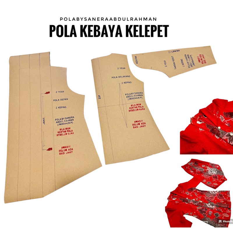 { DEWASA } POLA KEBAYA KELEPET | Shopee Malaysia