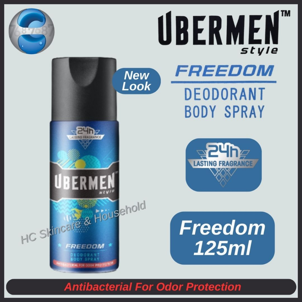 Ubermen Style Deodorant Body Spray - Freedom 125ml (New Look) | Shopee ...