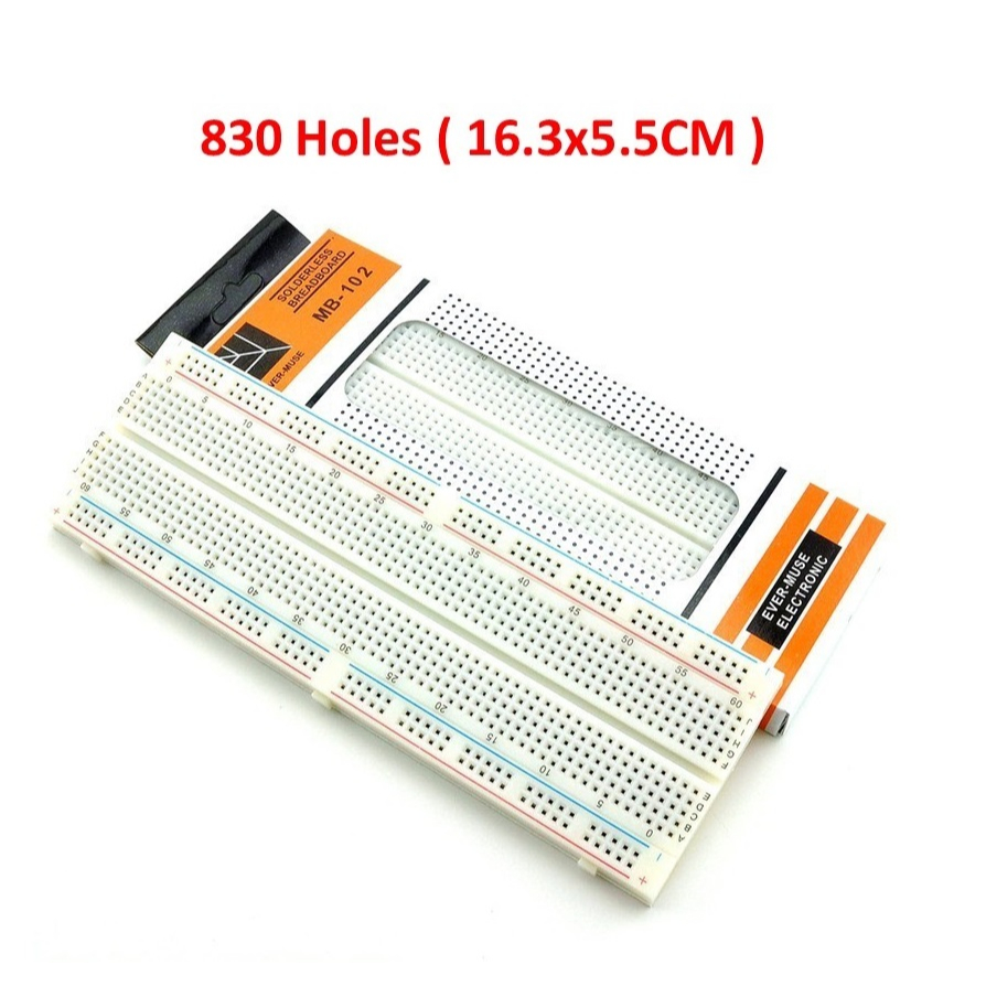 MB102 Solderless Mini / Medium / Large Breadboard 170 / 400 / 830 Holes Solderless Breadboard ...