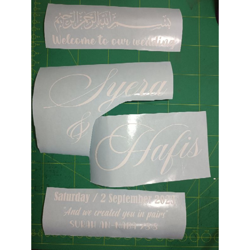 Readystok sticker cermin/wedding cermin/welcome board sticker | Shopee ...