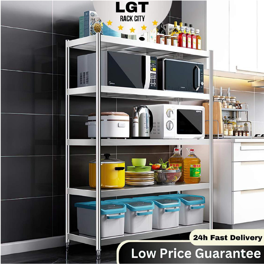 Easy Stainless Steel Kitchen Storage Rack Kitchen Shelf Microwave Rack ...