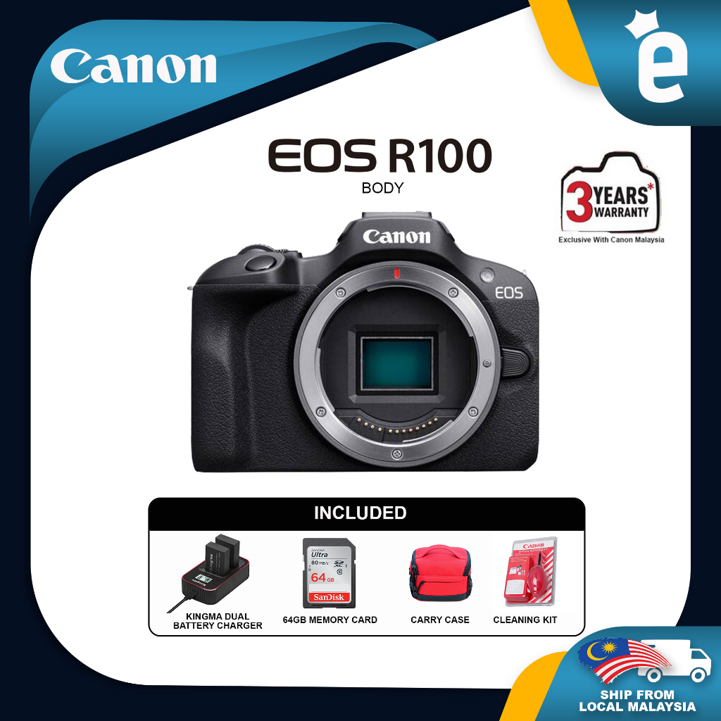 Canon EOS R100 Mirrorless Camera with 18-45mm Lens R100 BODY Only Canon ...