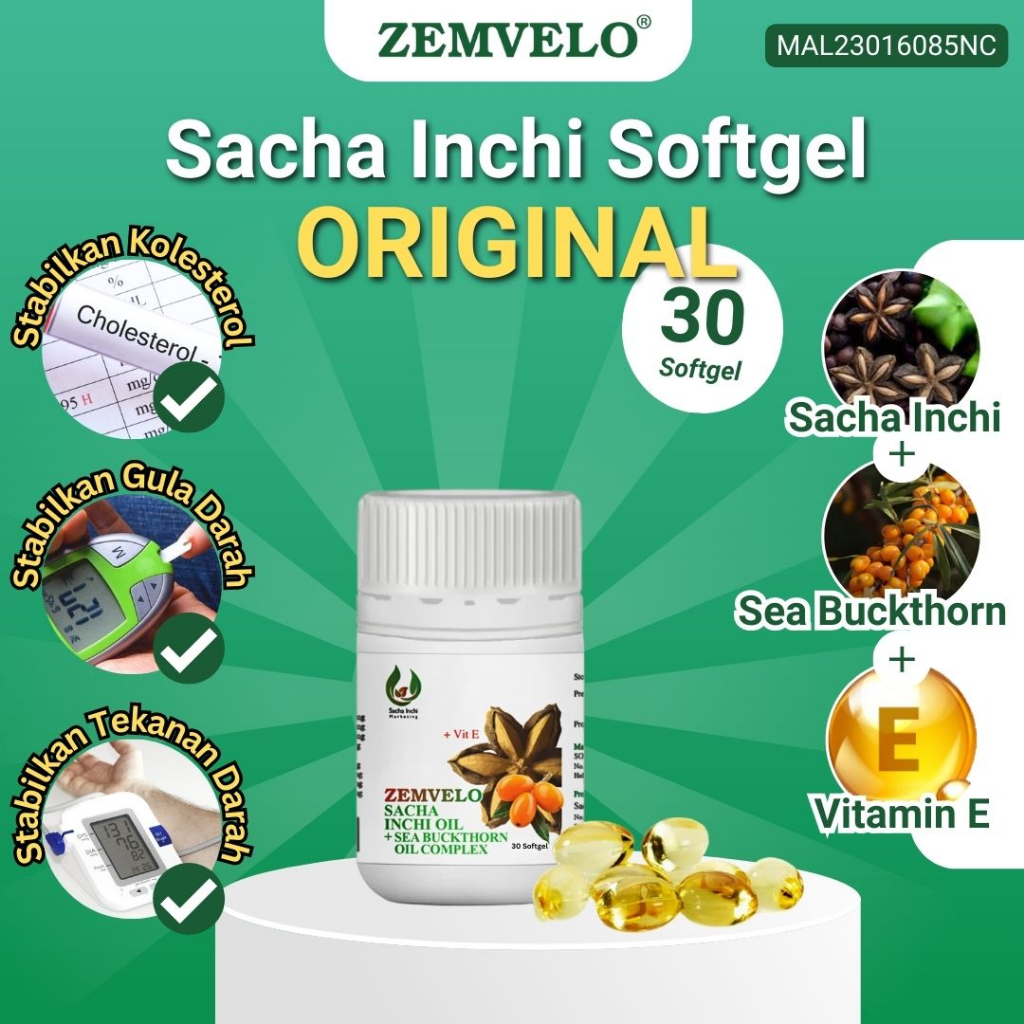 Zemvelo Sacha Inchi Seabuckthorn Oil Vitamin E (30s/bottle ...