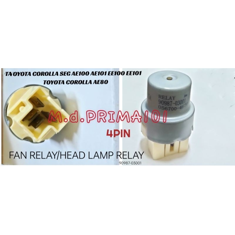 TOYOTA COROLLA SEG AE100 AE101 EE100 EE101 / AE80 FAN RELAY/HEAD LAMP ...