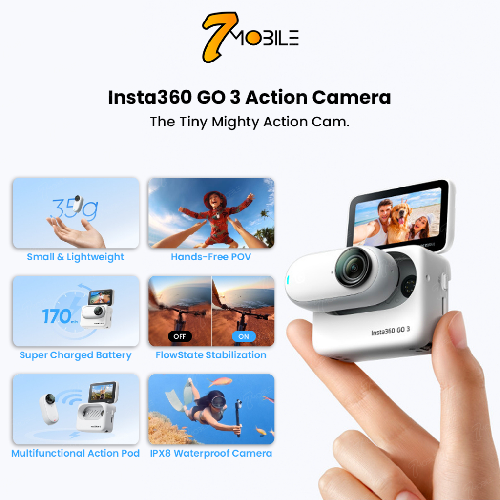 Insta360 GO 3 Action Camera [Small & Lightweight | Up To 170 minutes ...