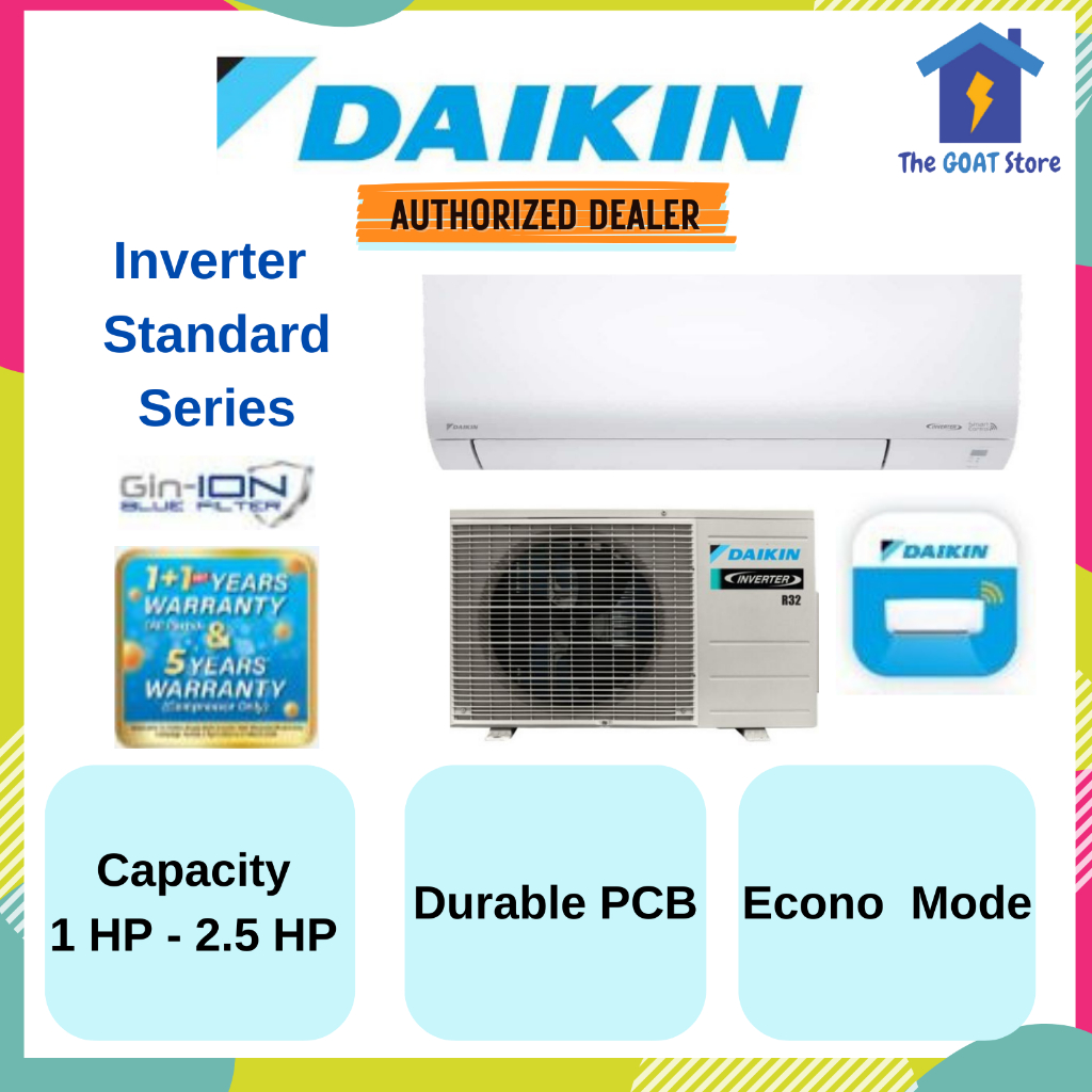 Daikin Wall Mounted Air Conditioner Ftkf Series Standard Inverter
