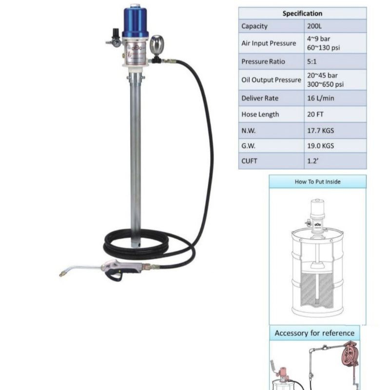JOLONG × SB TOOLS D75-O Heavy-Duty Air Operated Oil Pump For 200L Drum | Made In Taiwan | Shopee ...
