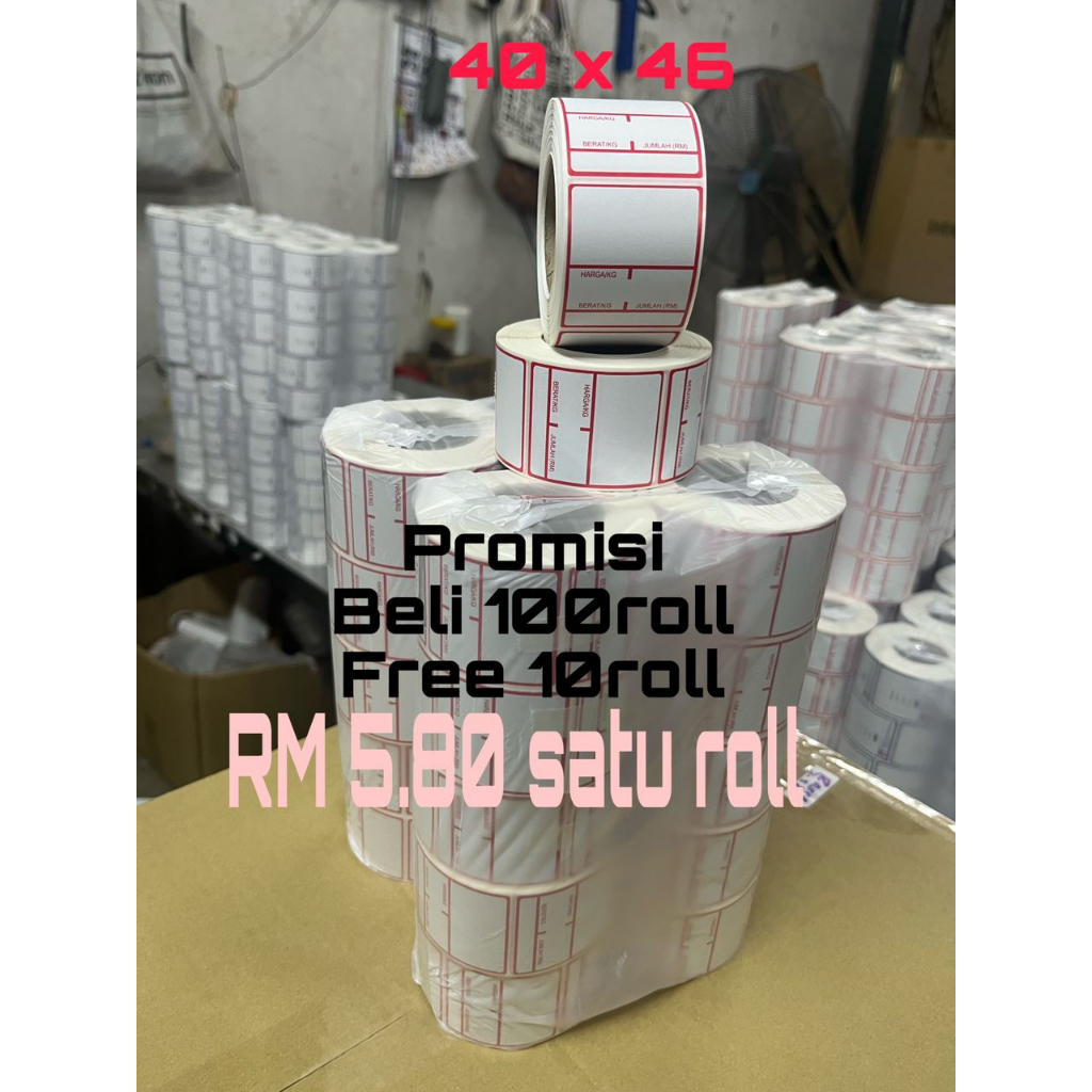 Rongta Ashica Digi Bizerba Timbang Label Sticker KG Gram Penimbang ...