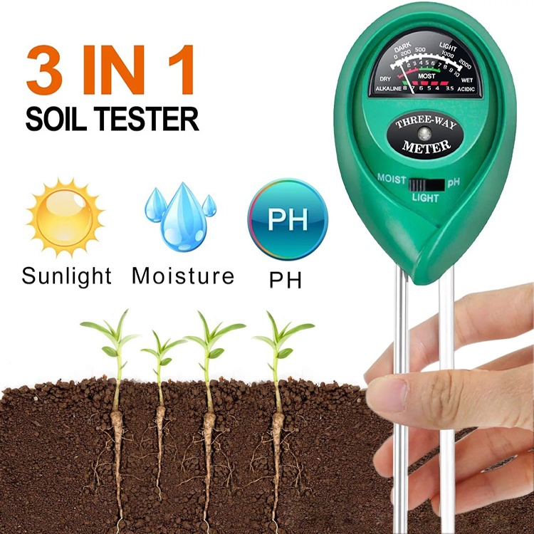 3in1 Soil Moisture Sunlight PH Meter Digital Tester Measurement Garden ...