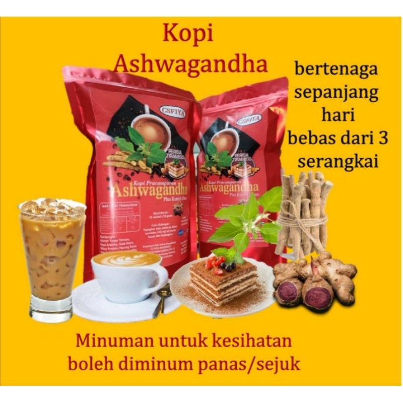 💥Kopi Ashwagandha Perisa Tiramisu(TANPA GULA PUTIH)💥 | Shopee Malaysia