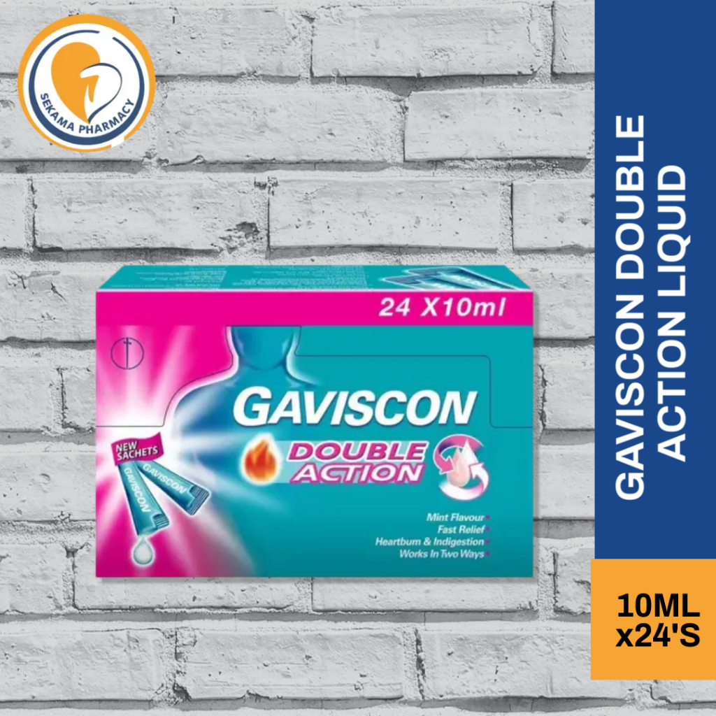 GAVISCON DOUBLE ACTION LIQUID 10ML X 24'S/BOX [EXP: 9/2024] | Shopee ...