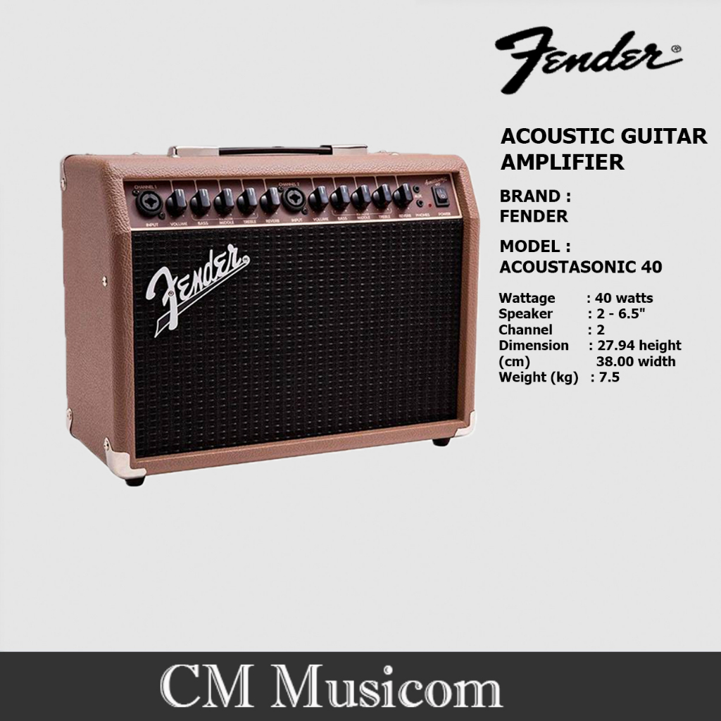 Fender Acoustic Guitar Amplifier 40 watt (Fender) Acoustasonic 40 ...