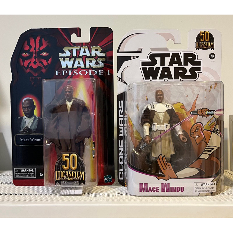 Jedi Master Mace Windu 6 Inch 50th Anniversary / Clone Wars The Black ...