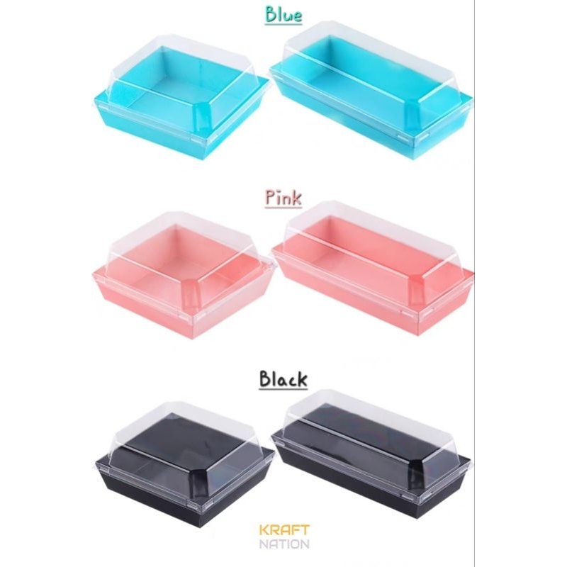 [BUNDLE] 50 PCS Kraft/White Paper Square and Rectangular Cake Box ...