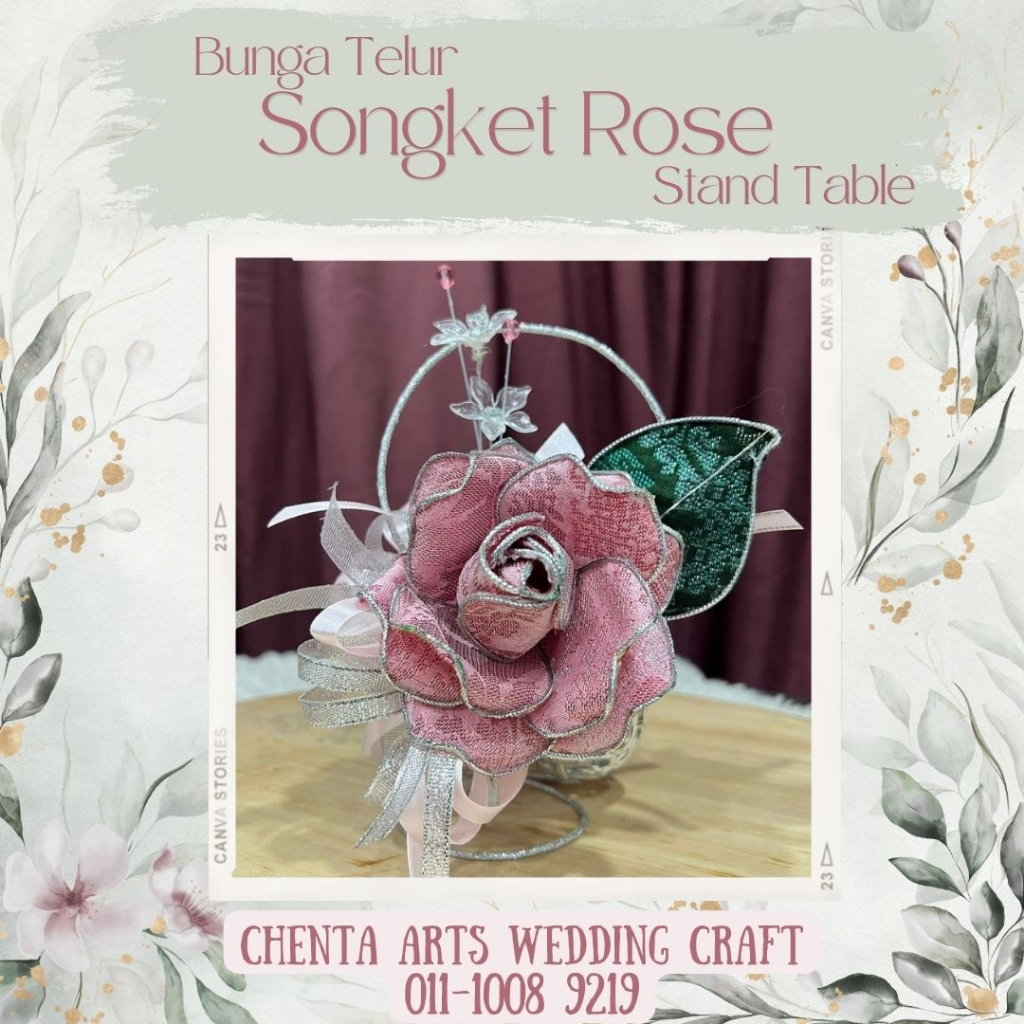 Bunga Telur Songket Rose Stand table | Shopee Malaysia
