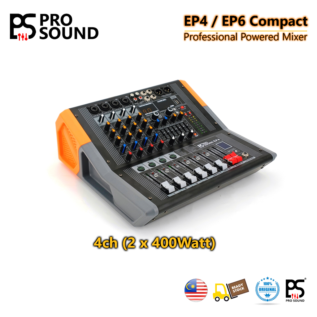 PS Pro Sound Powered Mixer 2x400W EP4 / EP6 Karaoke professional ...