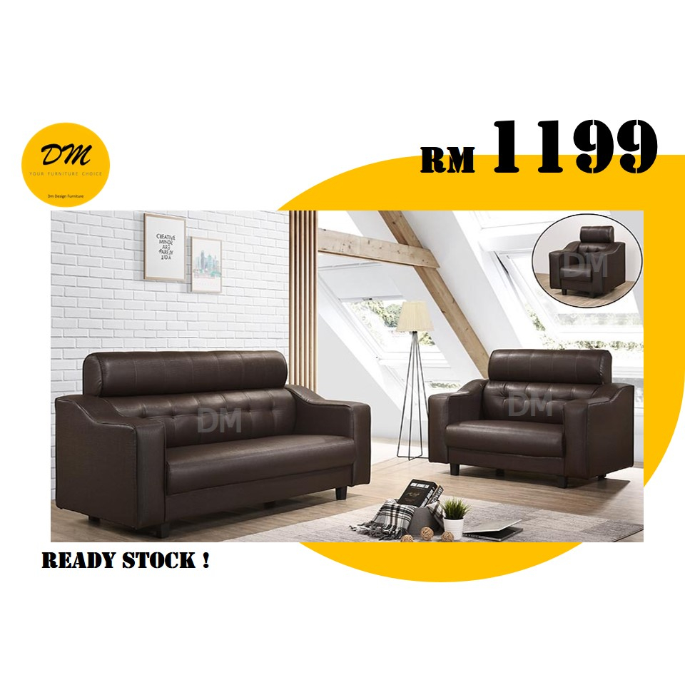 𝐑𝐄𝐀𝐃𝐘 𝐒𝐓𝐎𝐂𝐊 Best Seller PVC SOFA SET 1 SEATER + 2 SEATER + 3 SEATER [DM ...