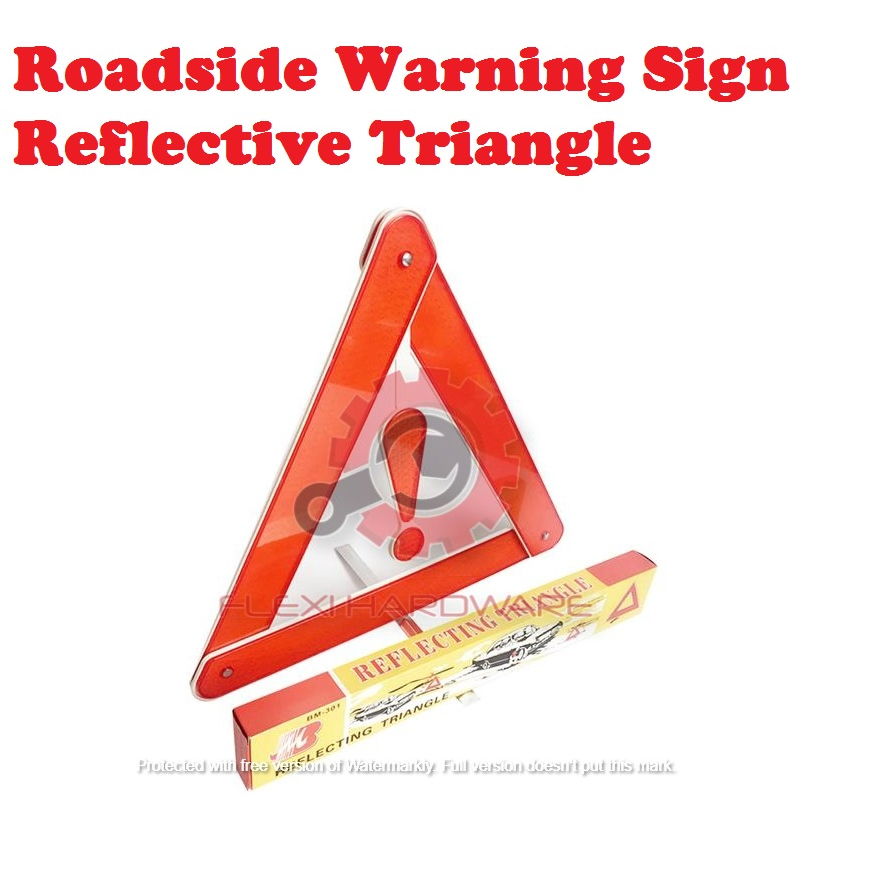 Roadside Warning Sign Reflective Triangle | Shopee Malaysia