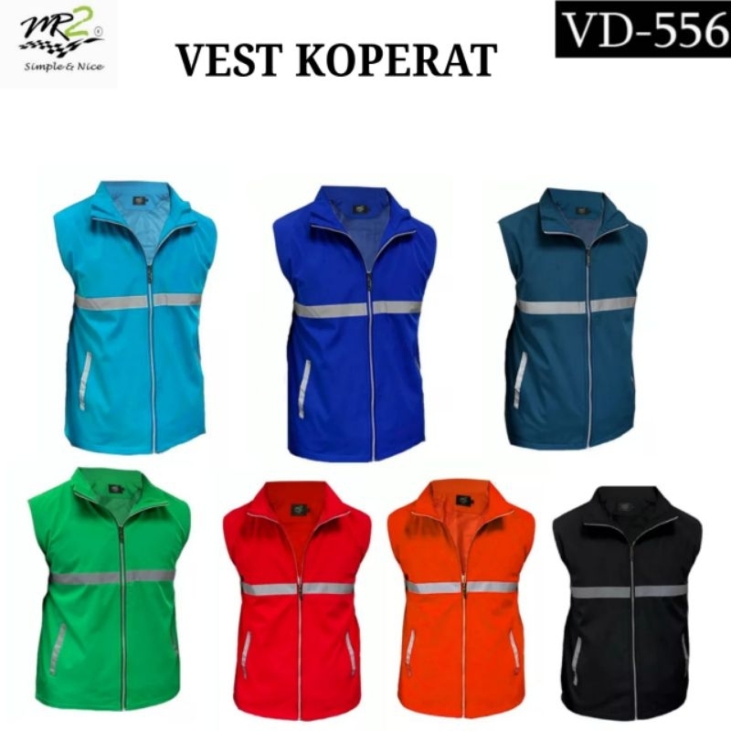 MR2 VEST KOPERAT ZIPPER JACKET SLEEVELESS CORPORATE VEST VD-556 ...