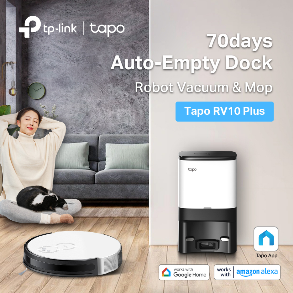 TP Link Tapo RV10 Plus RV10 Smart Auto Empty Dock Robot Vacuum Cleaner ...