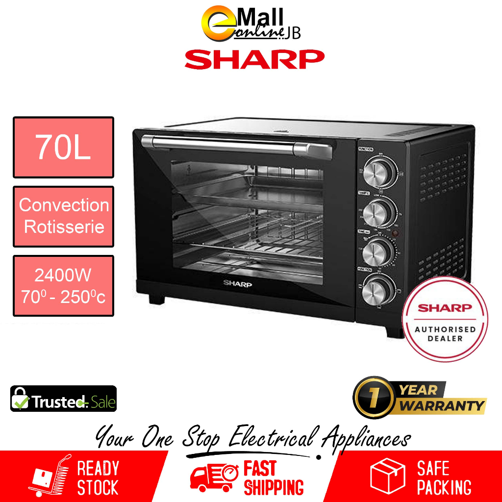 Sharp Electric Oven EO709RTBK 70L | Table Top Oven | Shopee Malaysia