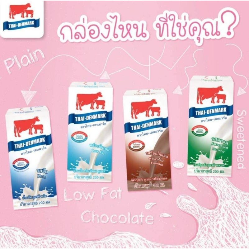 Thai Denmark UHT Milk 200ml (Red Cow Milk)นมไทยเดนมาร์ค | Shopee Malaysia