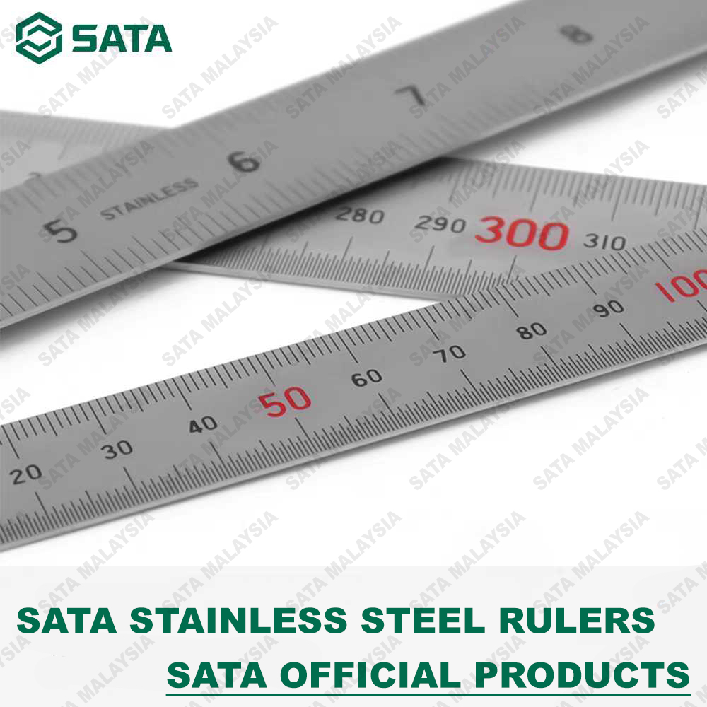 SATA Steel Rules 150MM/300MM/500MM/1000MM Stainless Steel Rulers ...