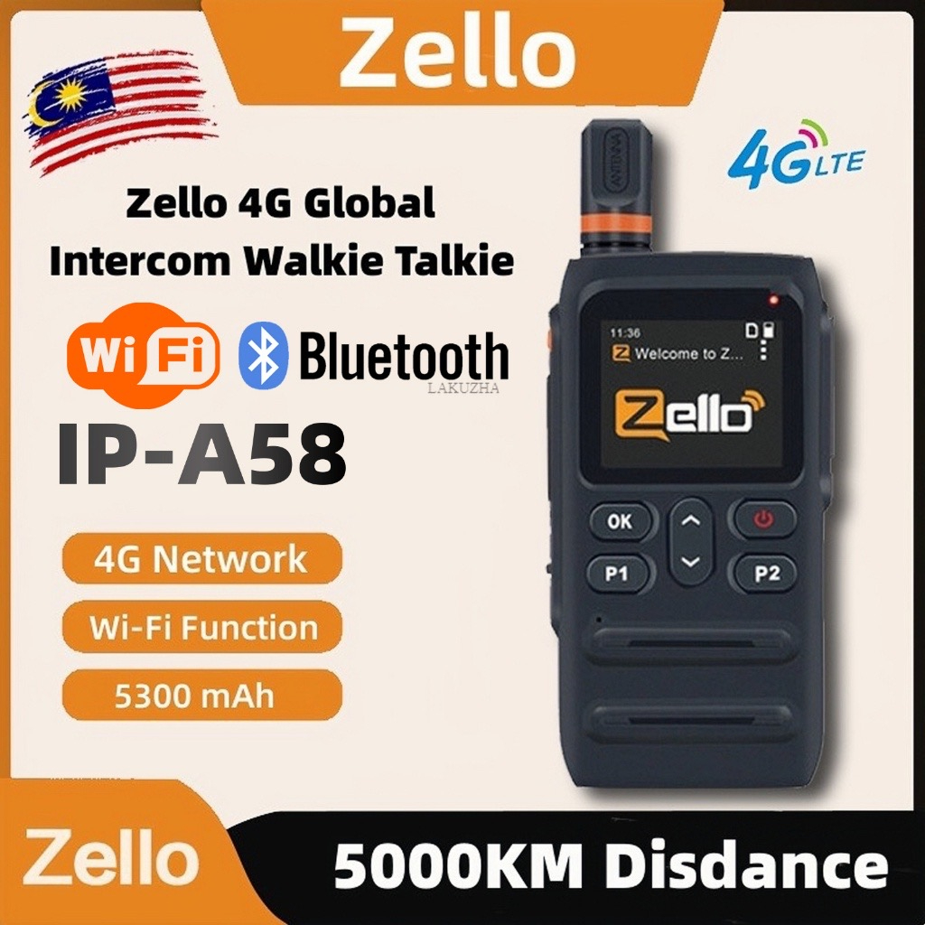 Zello IP-A58 JX-700 4G LTE Network Radio Save Battery Mobile Ham Amateur Walkie zello walkie ...