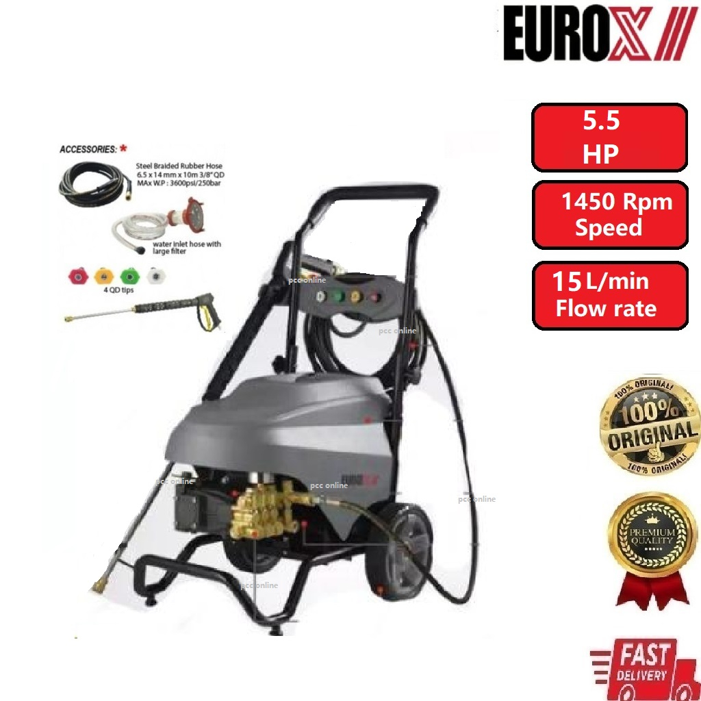 EuroX HBP2012 5.5HP 200Ba |HBP2220 7.5HP 220Bar Electric High Pressure Washer (Heavy Duty ...