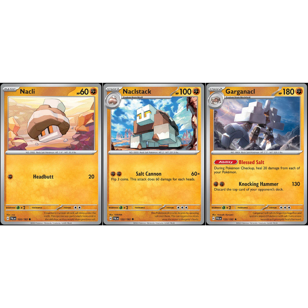 Pokemon TCG: Paldea Evolved - Nacli / Naclstack / Garganacl | Shopee ...